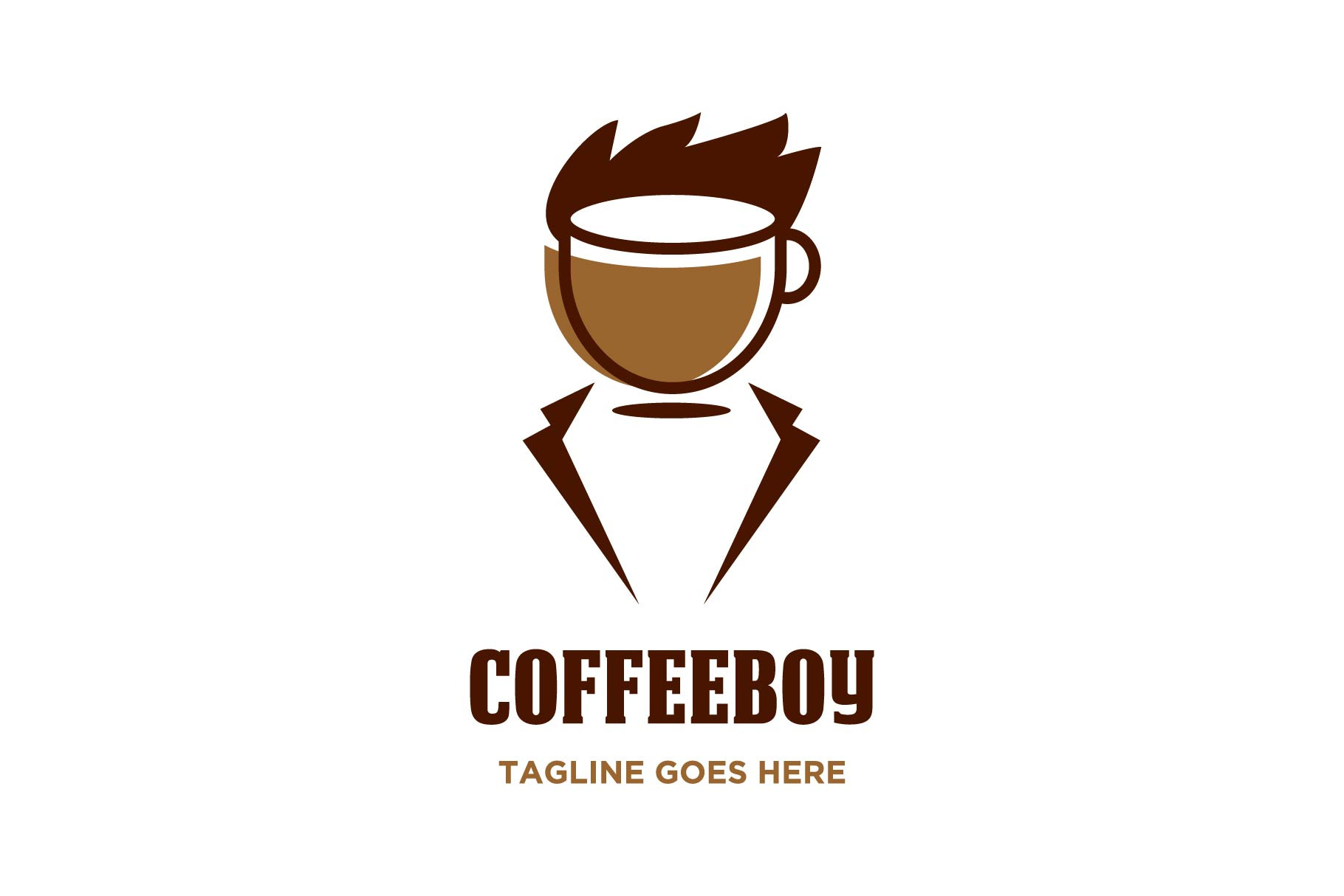 coffee boy logo | Branding & Logo Templates ~ Creative Market