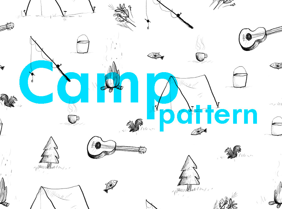 Camp pattern, a Pattern Graphic by nixelpixel