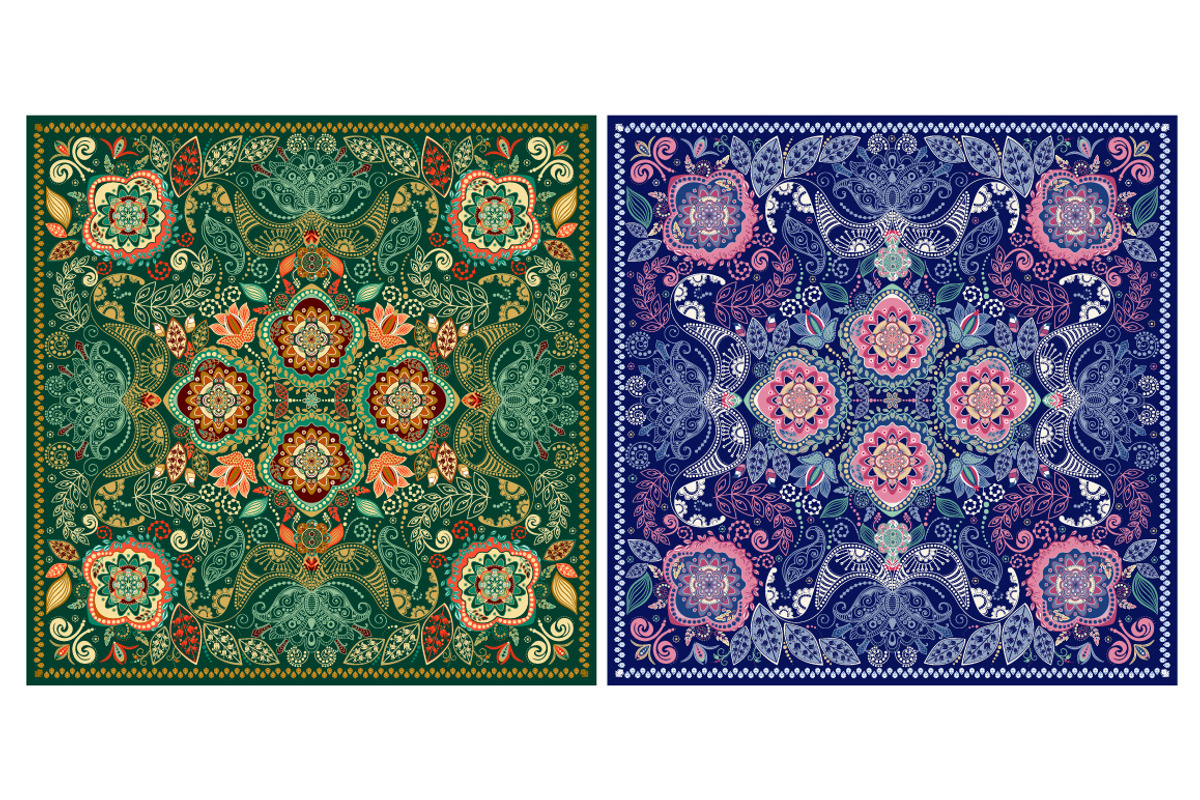 2 Ornamental Square Design, a Pattern Graphic by Sunny_Lion
