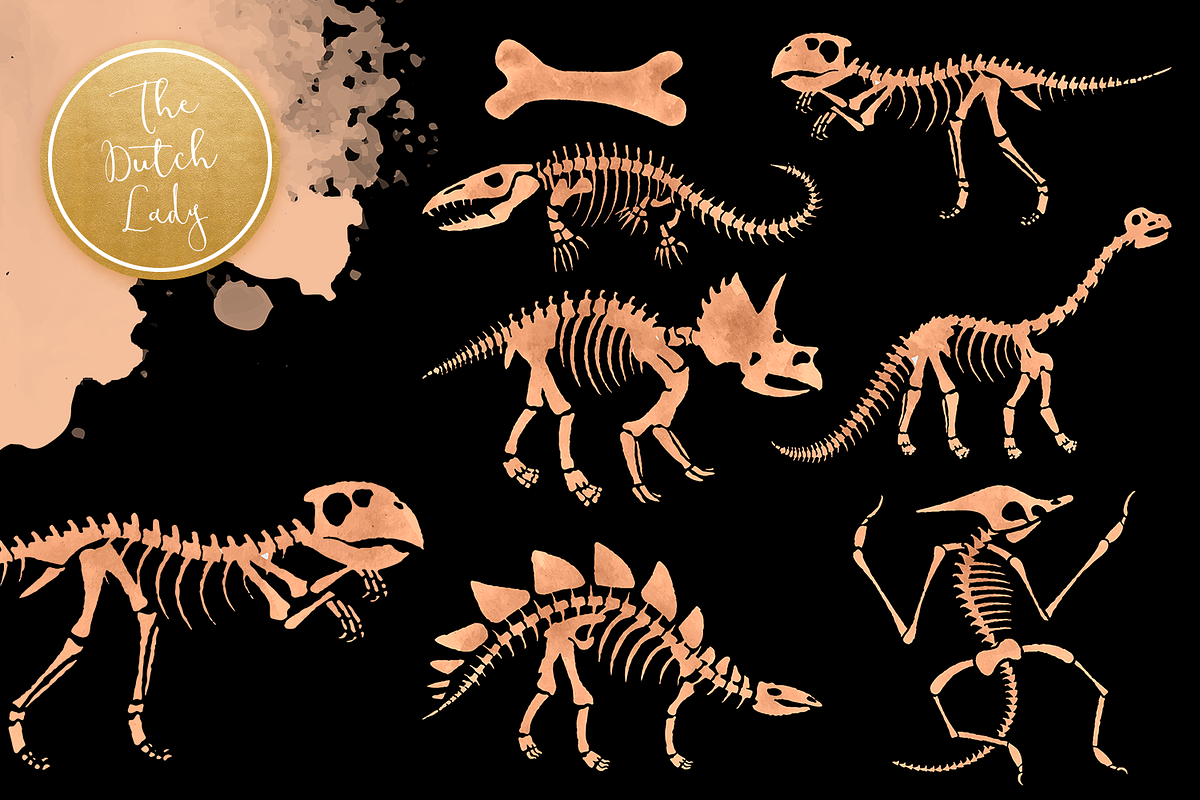 Digging up Dinosaurs Clipart Set