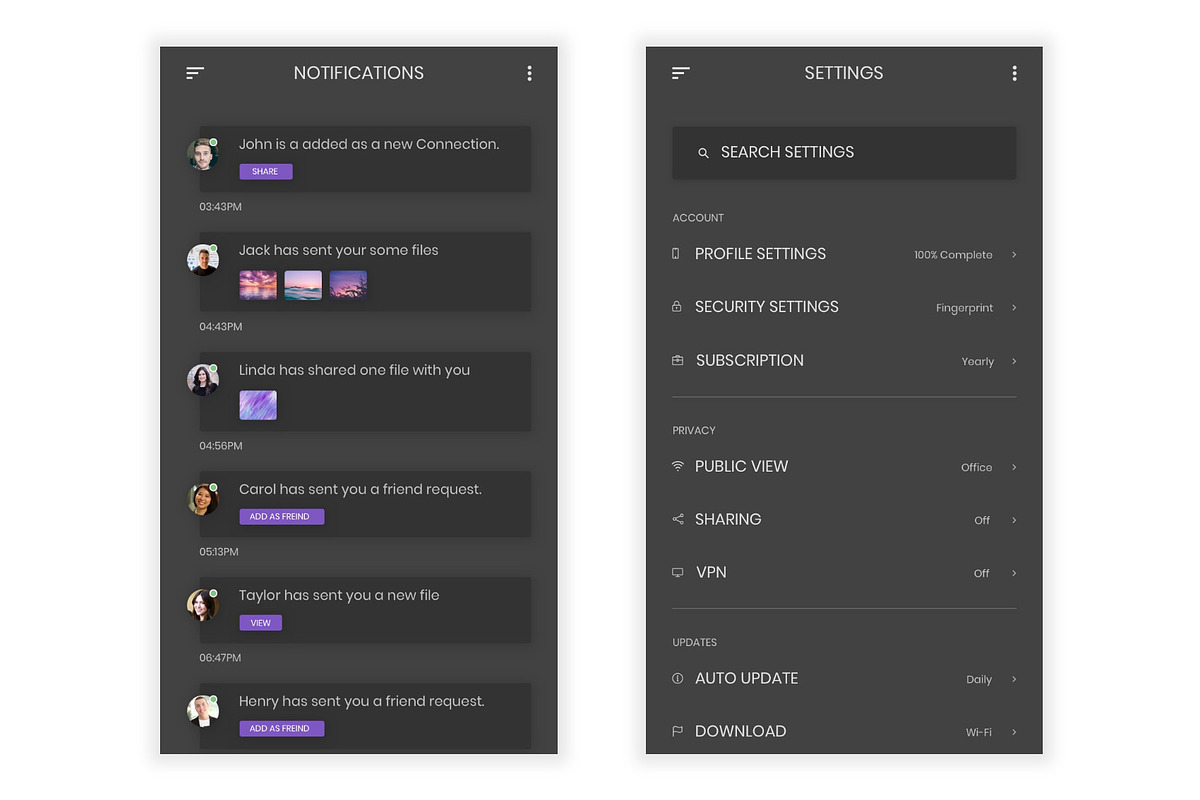 File Sharing Platform Sketch UI Kit, an UI Kit Template by themelove ...
