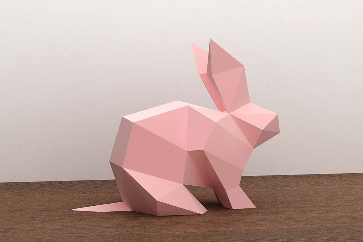 DIY Rabbit -3d papercraft, a Templates & Theme by PAPER amaze
