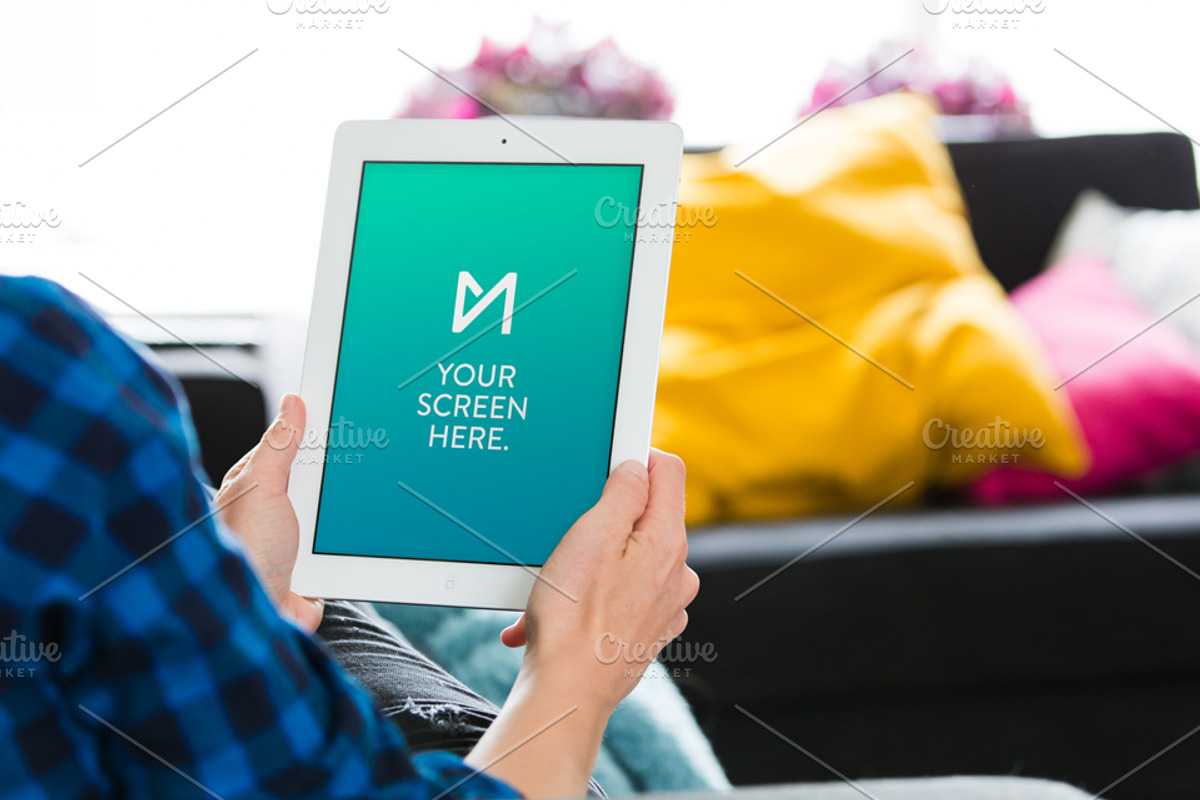 Apple iPad white portrait mockup, an iPad Mockup by Device Mockups