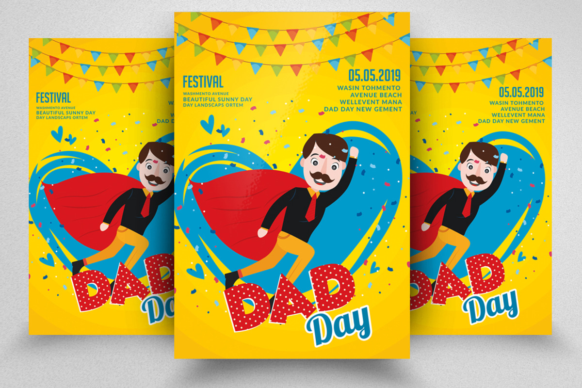 Super Dad Psd Flyer Templates, a Flyer Template by Design Up