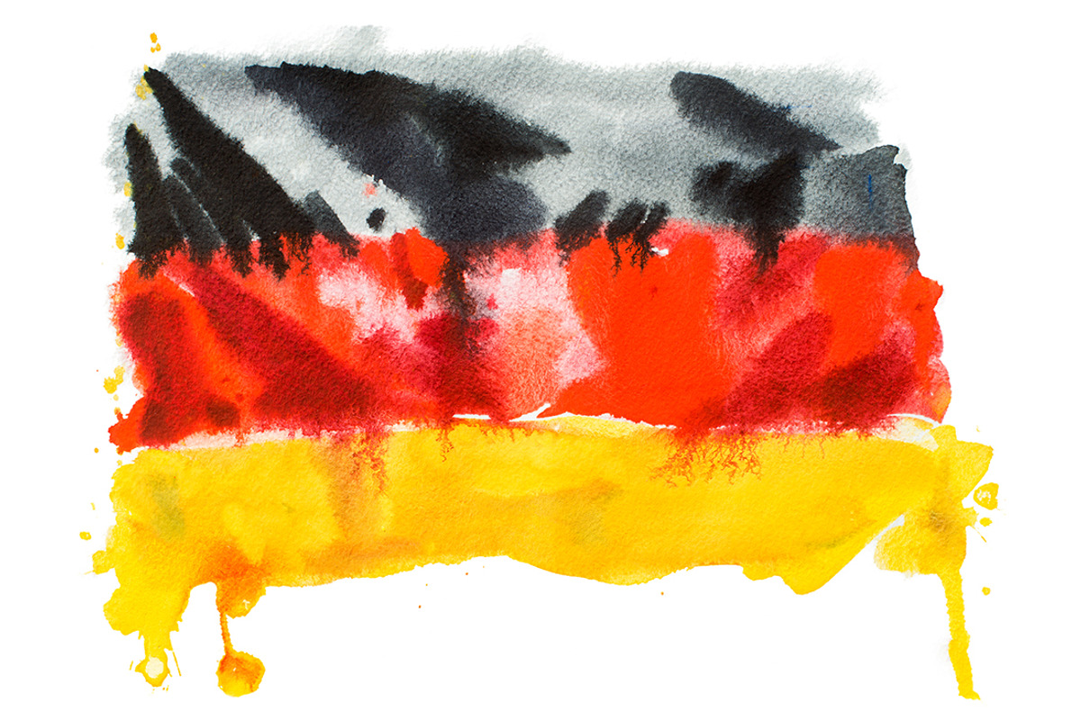 Flag of Germany. Watercolour, a Texture Illustration by undrey