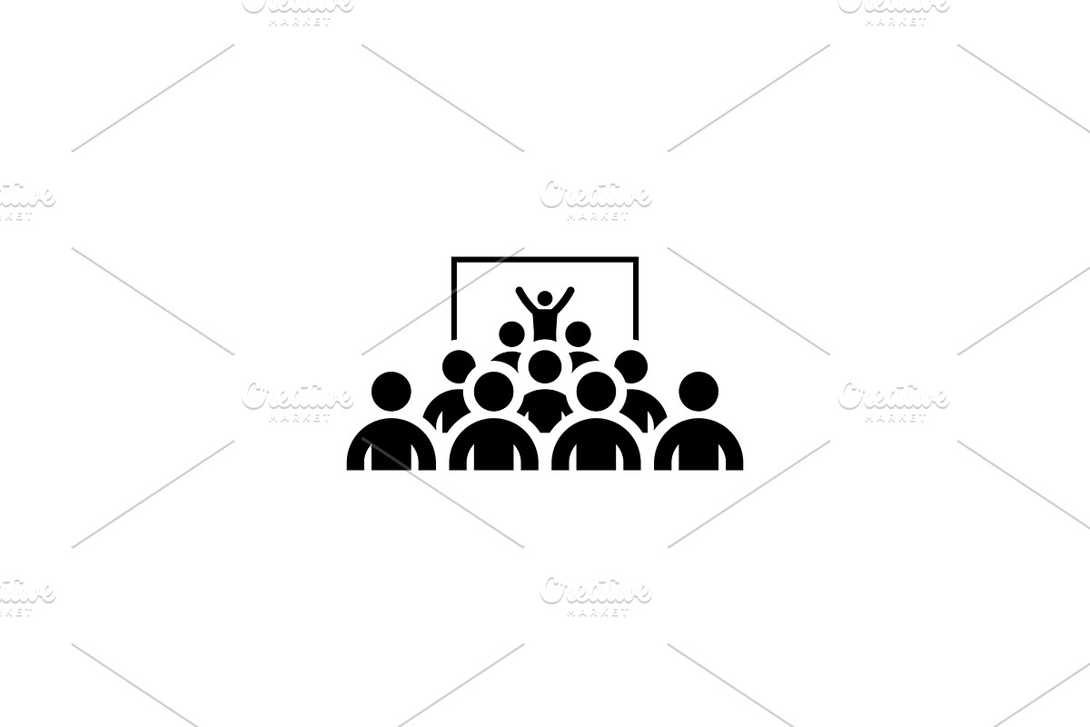 Training Icon. Flat Design., a Person Illustration by PictureInStock ...