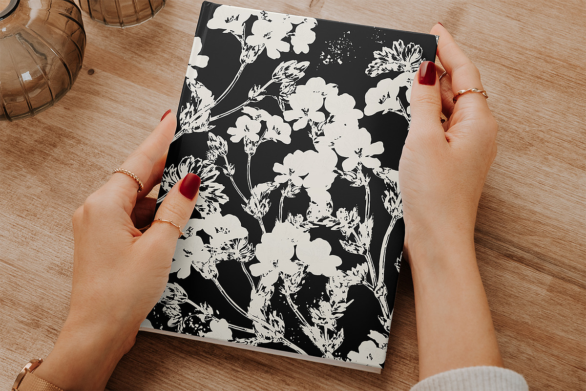 White Plants | Vector Print, a Decorative Illustration by MalyskaStudio