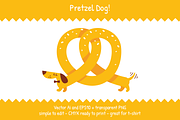 Pretzel Dog, an Animal Illustration by Manudesign