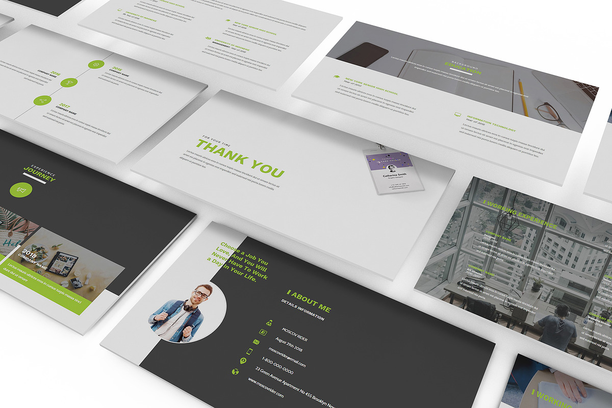 Resume CV Powerpoint Template, a Presentation Template by Giant Design ...