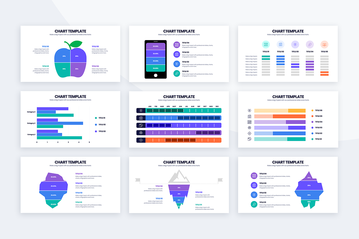 PowerPoint Charts and Graphs Bundle, a Presentation Template by Slidesmash