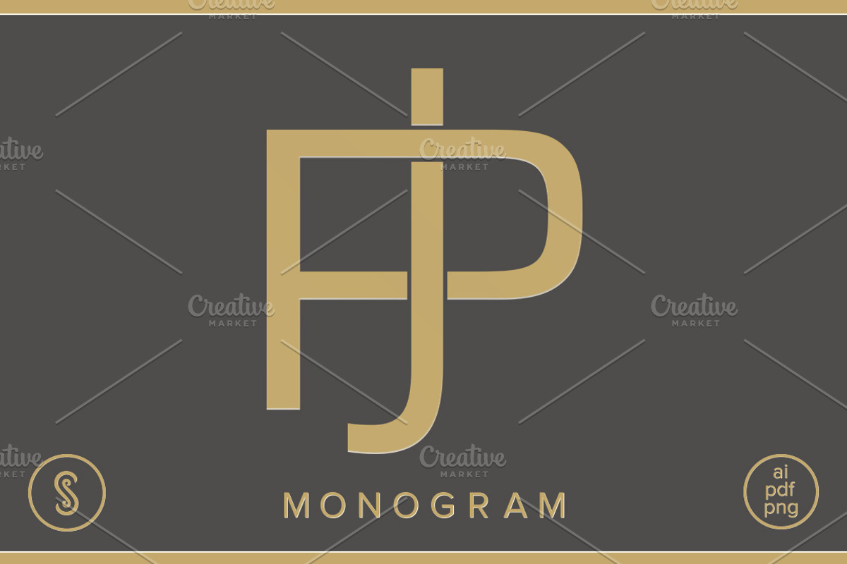 JP Monogram PJ Monogram, a Branding & Logo Template by Shuler Studio