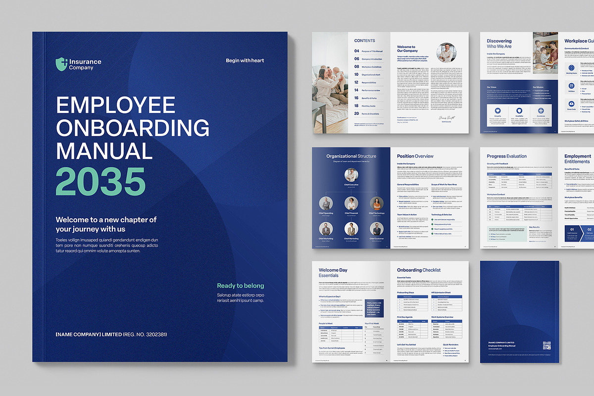 Employee Onboarding Manual Template, a Brochure Template by BrandPacks