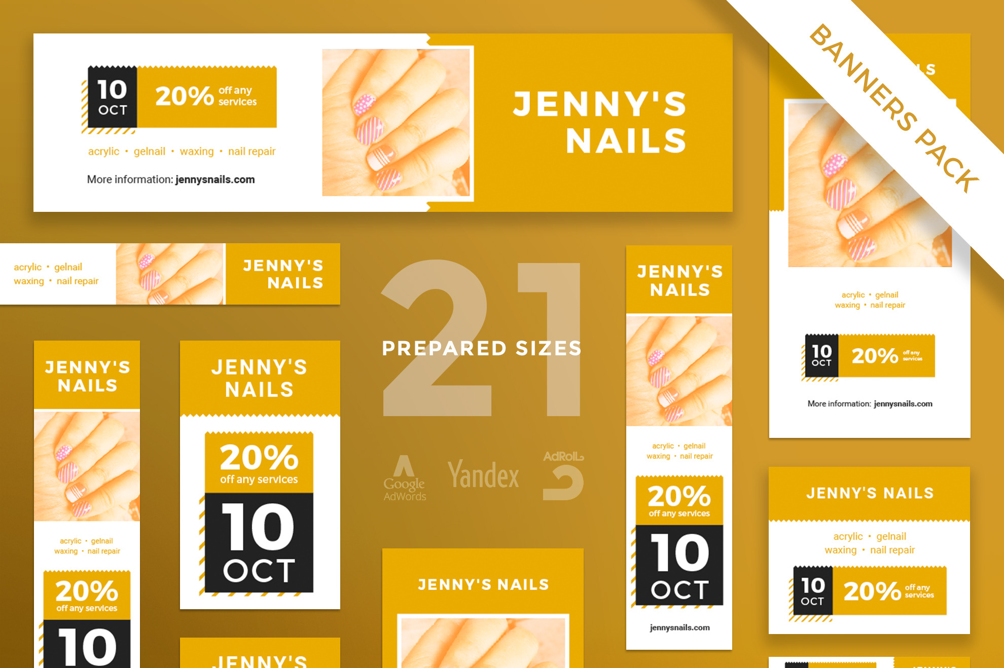 Banners Pack | Nails Style, a Templates & Theme by Amber Graphics