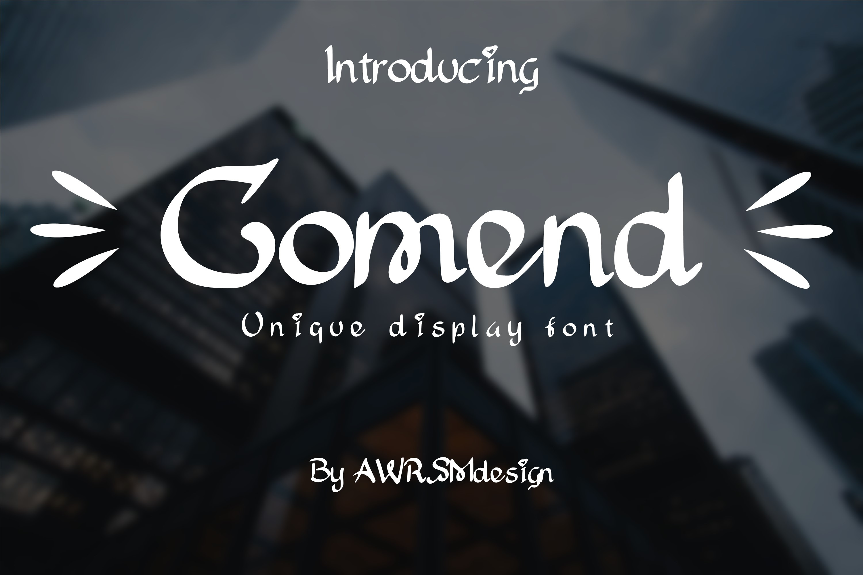 Gomend a Unique Display Font, a Font by AWRSMdesign