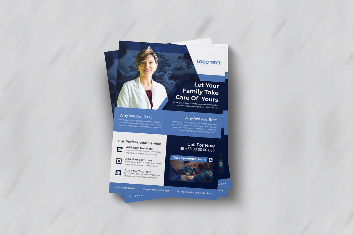 Modern Creative Medical Flyer, a Flyer Template by MRI STUDIO