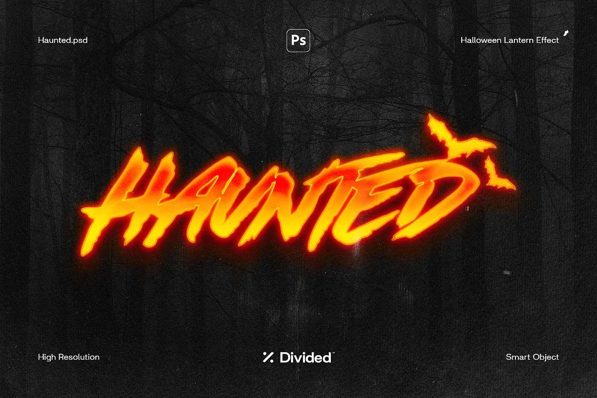 Haunted Halloween Text Effect, a Graphic by Divided.co