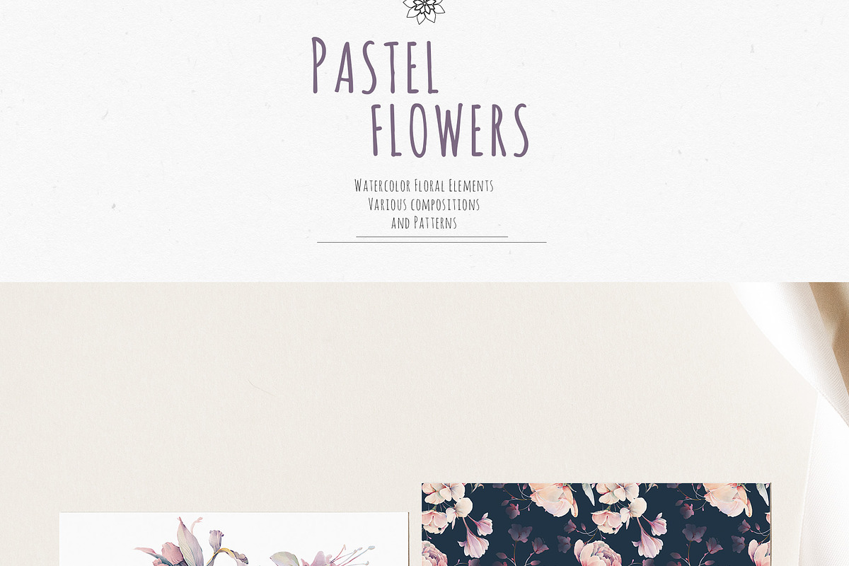 Watercolor Pastel Flowers