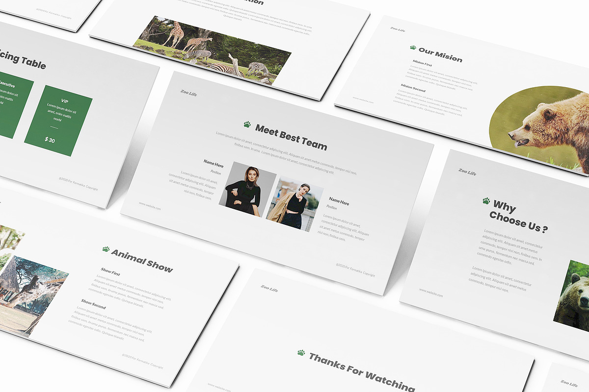 Zoo Google Slides Template, a Presentation Template by Formatika Studio