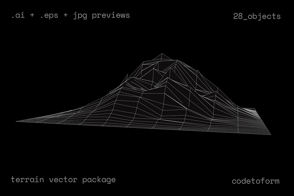 GEO_TERRAIN2 Vector Pack, a Background Graphic by codetoform
