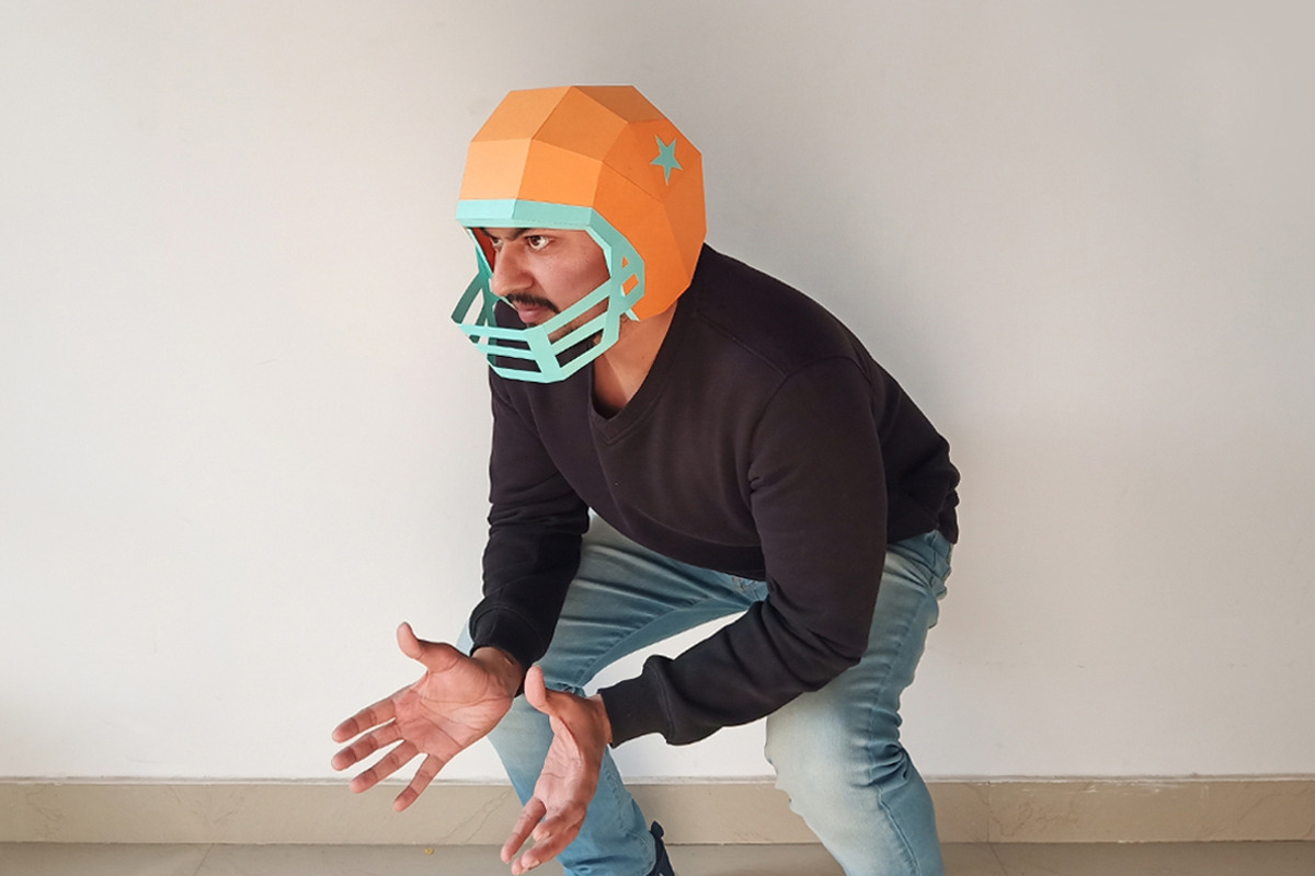 DIY Football Helmet - 3d papercraft, a Templates & Theme by PAPER amaze