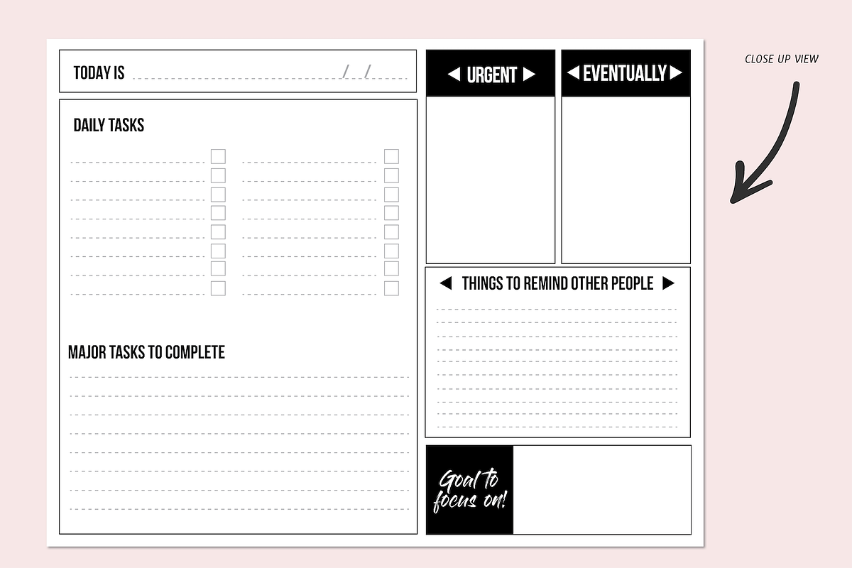 EDITABLE Daily To-Do List Page, a Stationery Template by Bella+Sophia ...