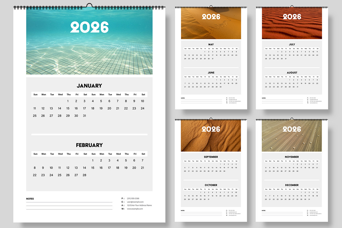 2026 Wall Calendar Template