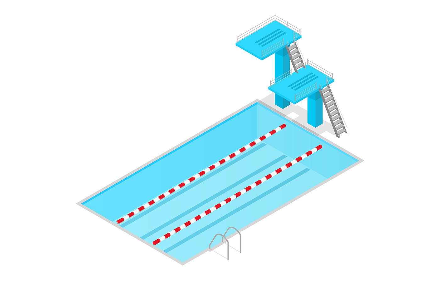 Swimming Pool Isometric, an Object Graphic by Bigmouse_art