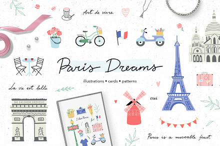 Paris Vectors and Clipart, an Illustration by PinkPueblo