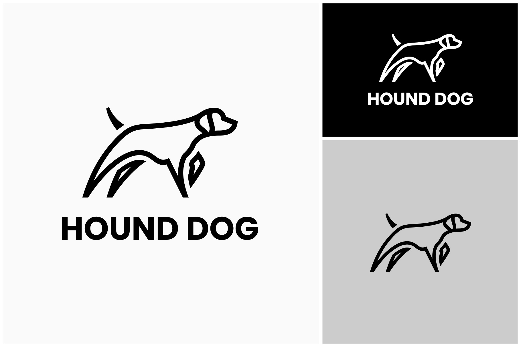 Hound Dog Outline Logo, a Branding & Logo Template by sore.studios