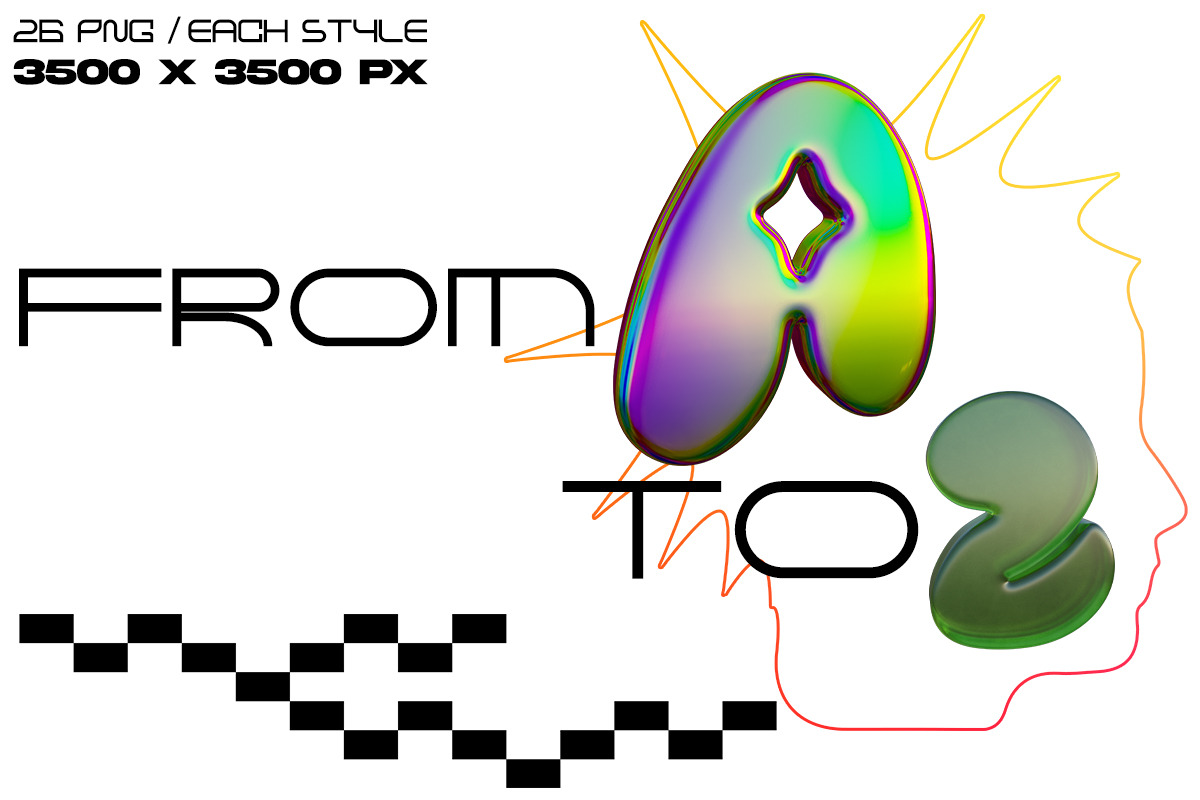 3D Letters PNG, a Graphic by saintricchi