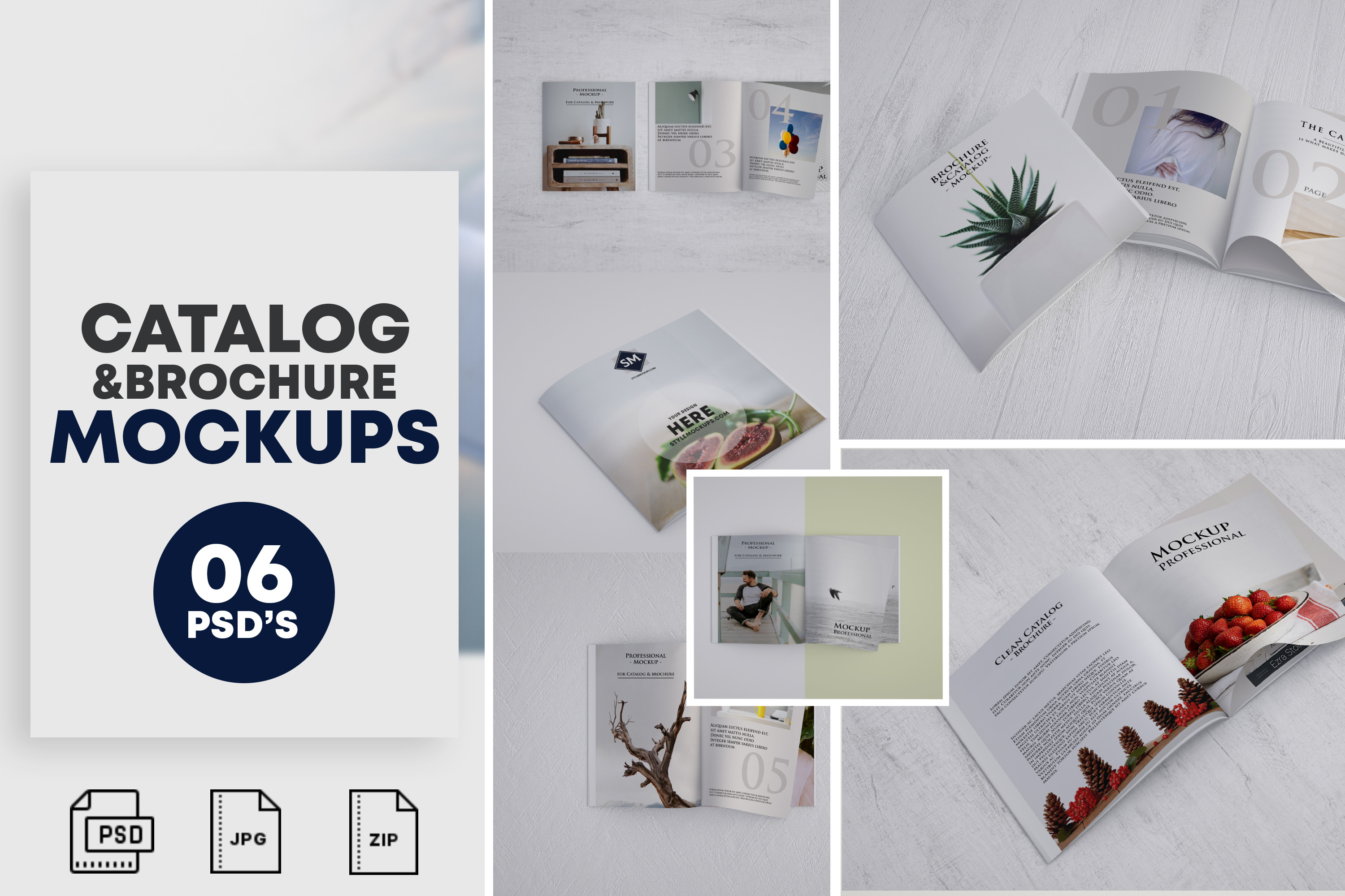 Square Catalog/Brochure Mock-Up, a Print Template by StyleMockups