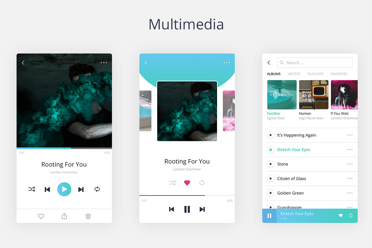 Mint UI kit, an UI Kit Template by Marina Rev