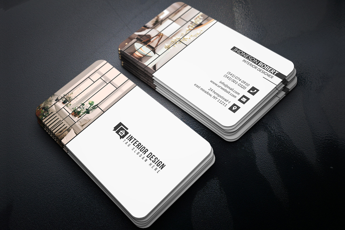 Interior designer Business Card, a Business Card Template by Helal Shop