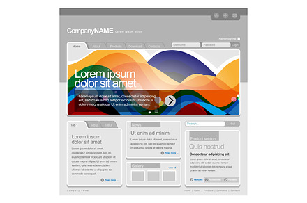 Gray Website Template, a Templates & Theme by Sunny