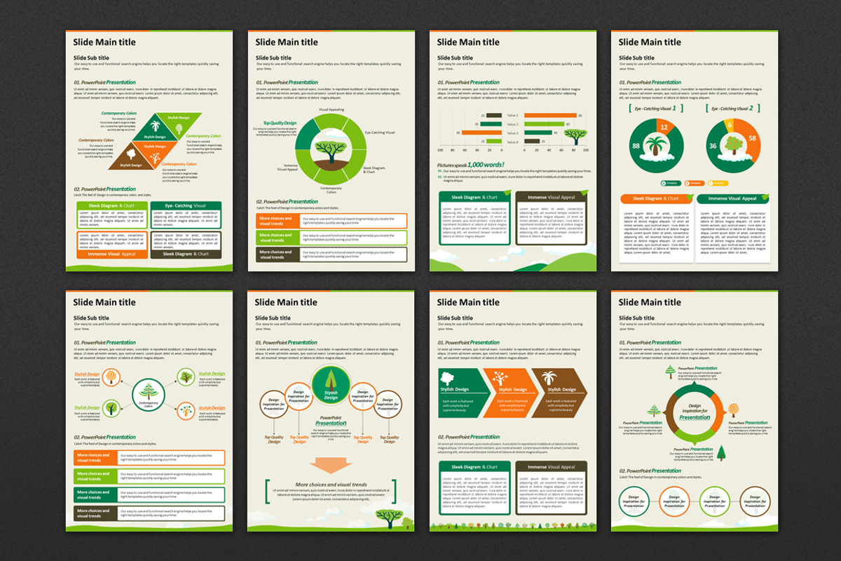 Tree PPT Vertical, a Presentation Template by GoodPello
