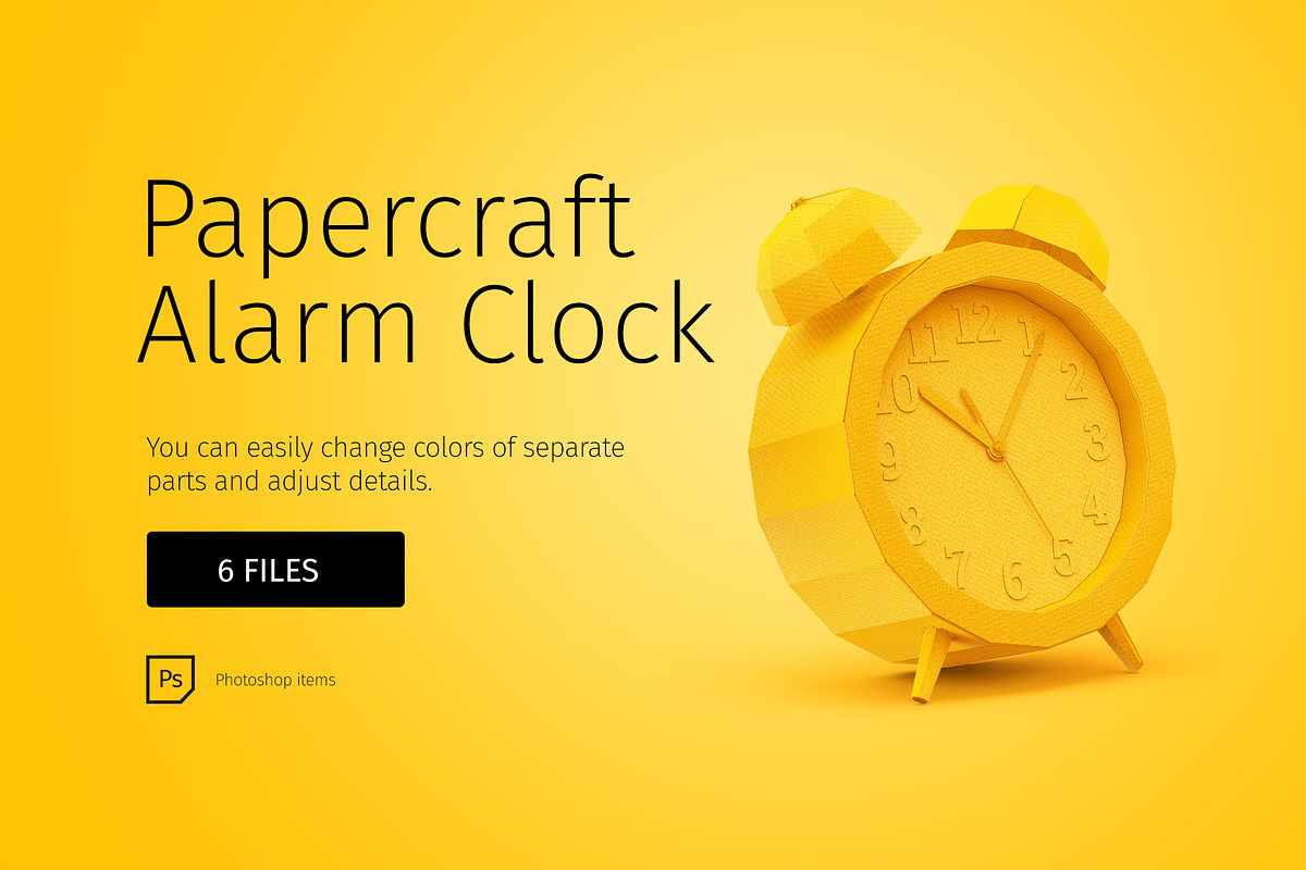 Papercraft alarm clock, an Object Graphic by TITO