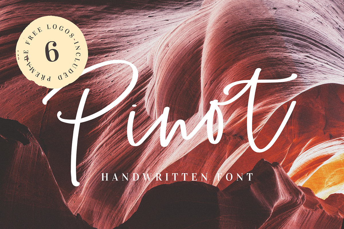 Pinot Handwritten Font & Logos, a Script Font by VladCristea
