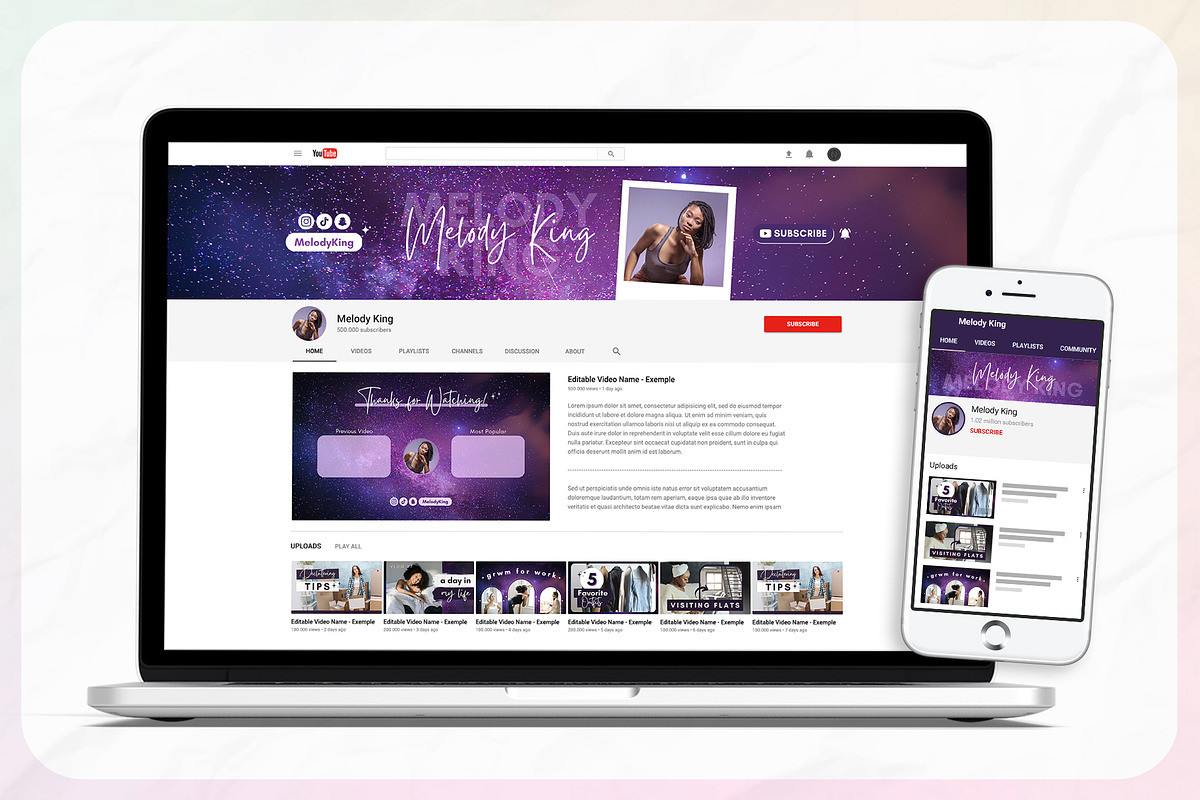 YouTube Channel Branding Kit | Canva, a Social Media Template by ...