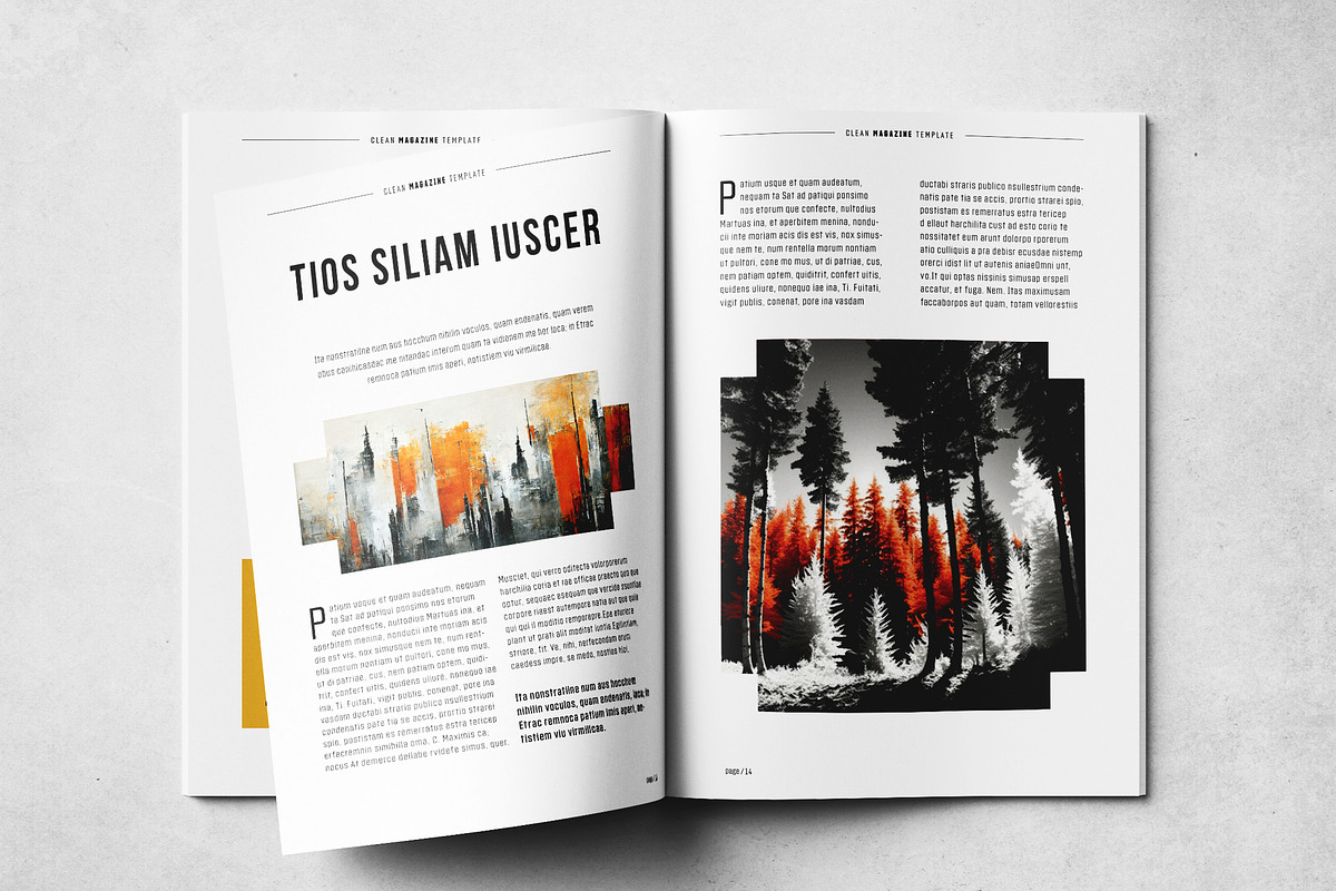 Magazine Print Layout, a Magazine Template by Grkic Creative