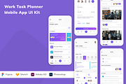 Work Task Planner Mobile App UI Kit, an UI Kit Template by Betush