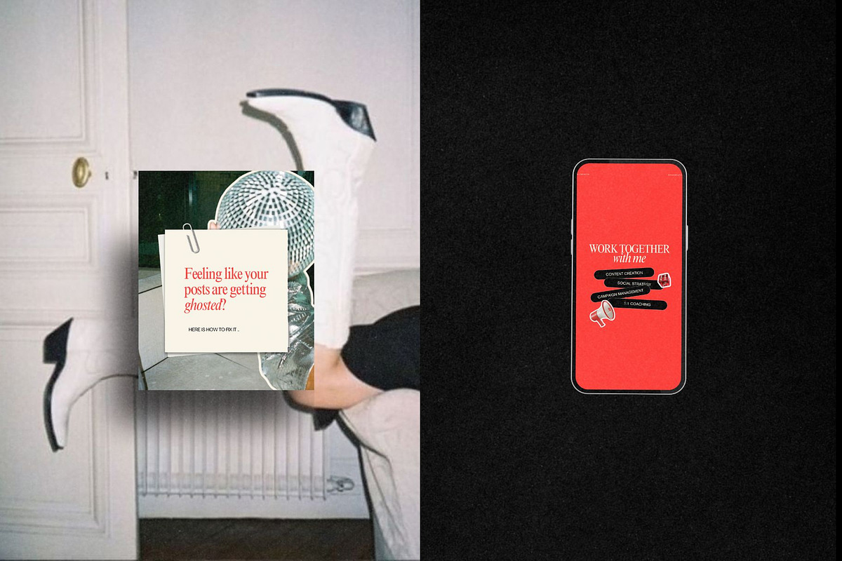 Bold Red Instagram Template | Creative Market