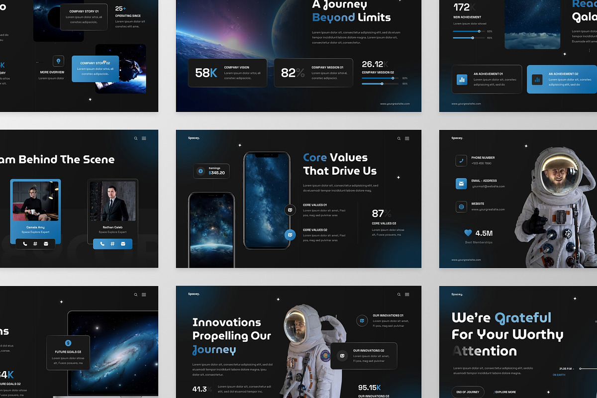 Space Google Slides Template, a Presentation Template by MtvtdArt
