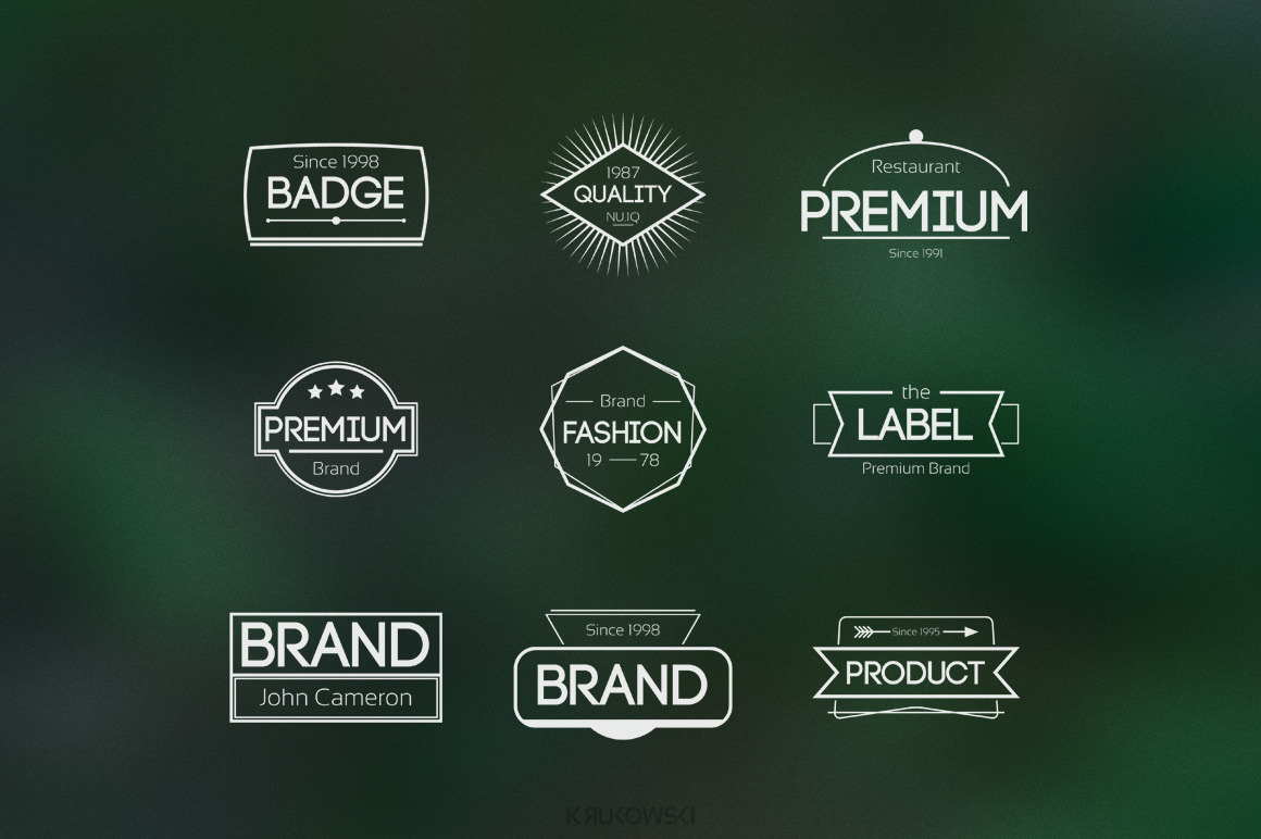 Modern Web Badges, a Branding & Logo Template by Krukowski Graphics