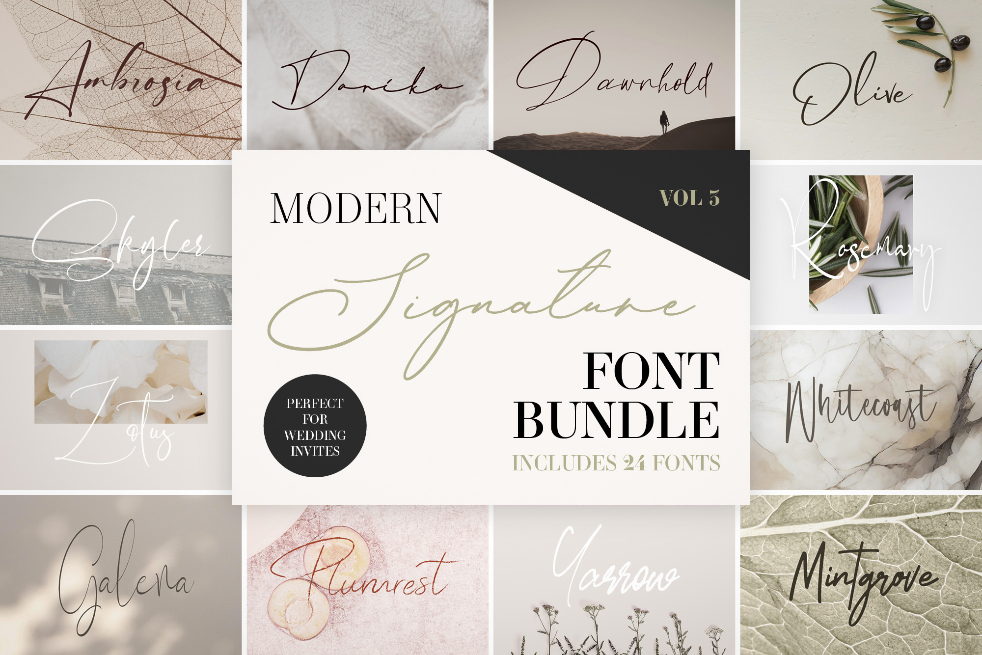 Modern Signature Font Bundle Vol 3, a Handwritten Font by Keke Studio