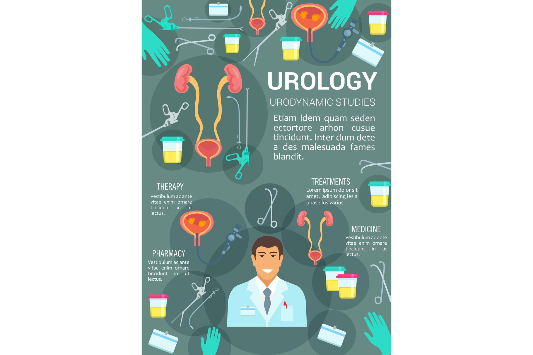 Urologist, urology, genitourinary, a Healthcare Illustration by Vector ...