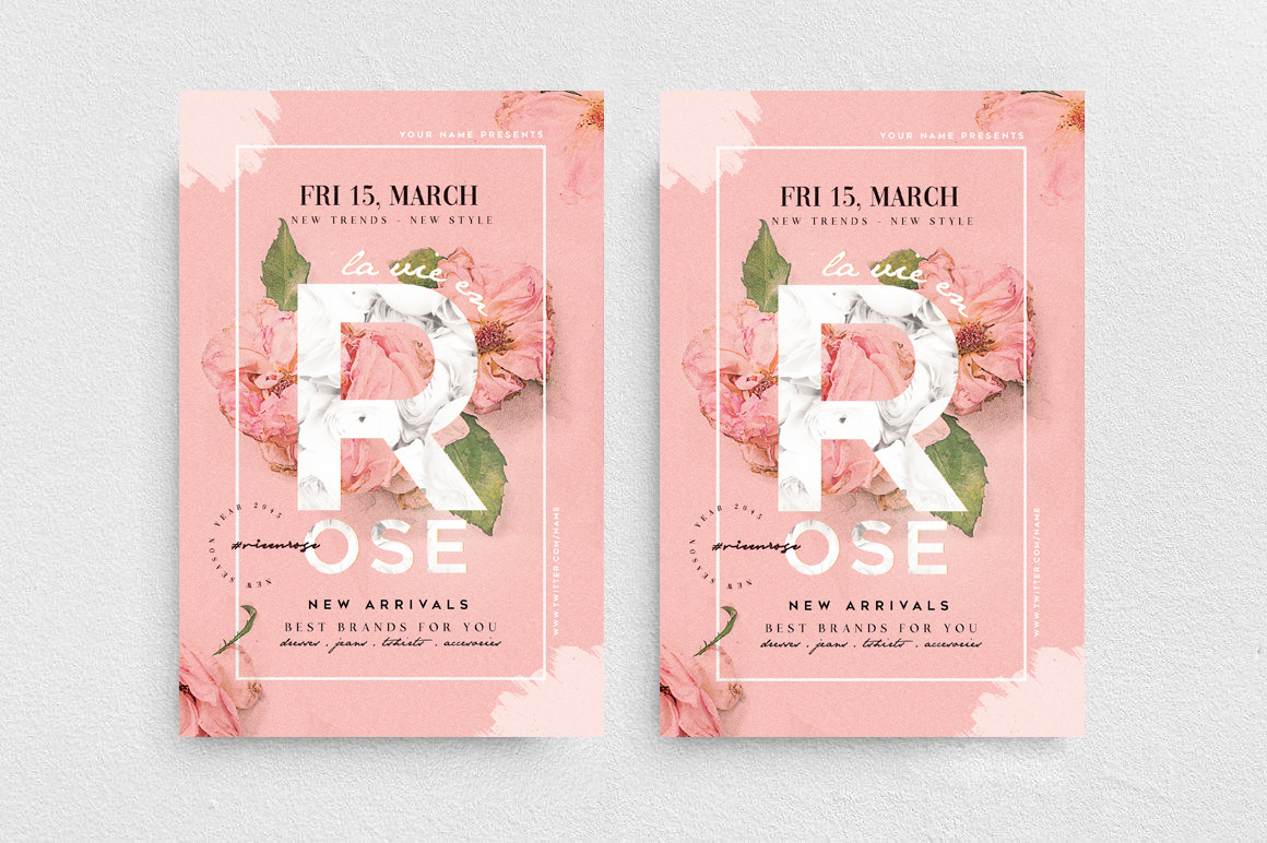 La Vie En Rose Flyer Template, a Flyer Template by Touringxx Creative ...