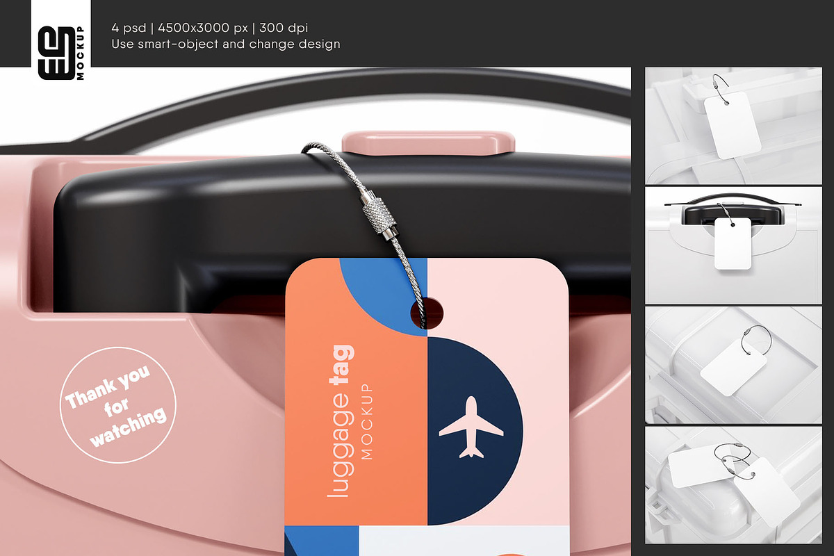 Luggage Tag Mockup, an Advertising Mockup by SD Mockup