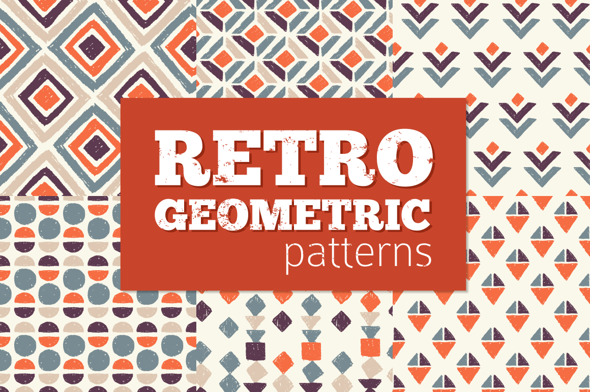 RETRO Geometric Patterns, a Pattern Graphic by adehoidar