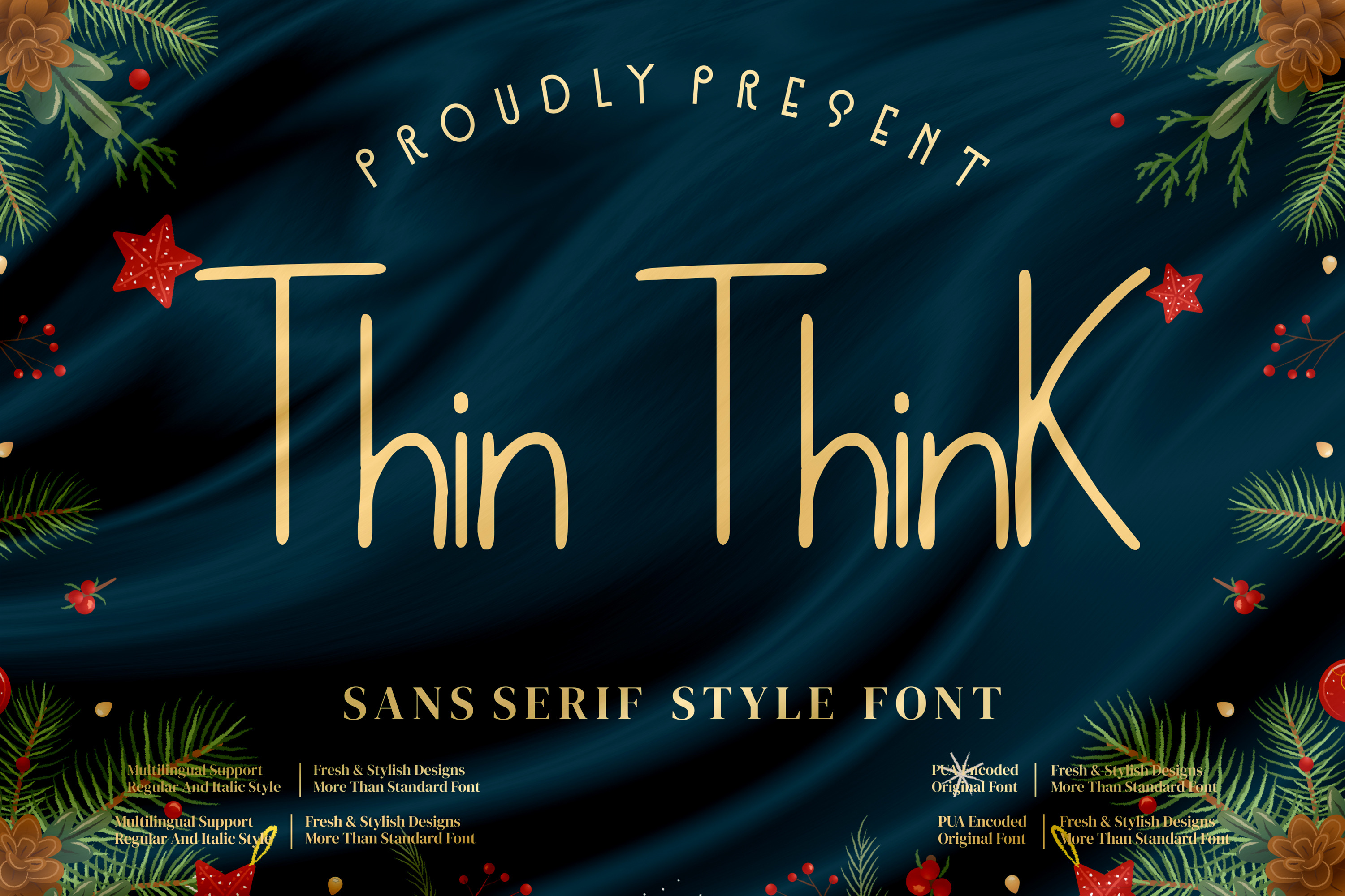 Thin Think - Sans serif style font, a Sans Serif Font by mahstudios