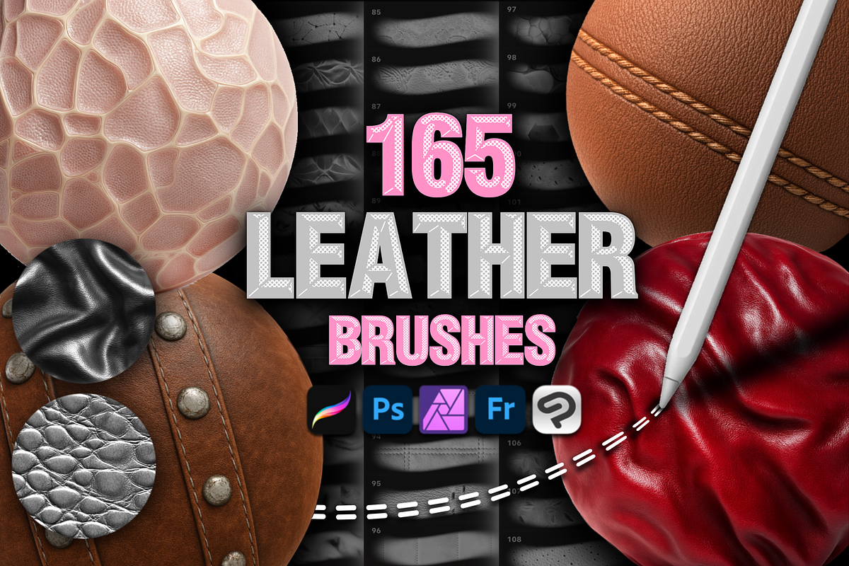 Procreate Leather Fabric brushes, a Brush Add-On by Revabrush